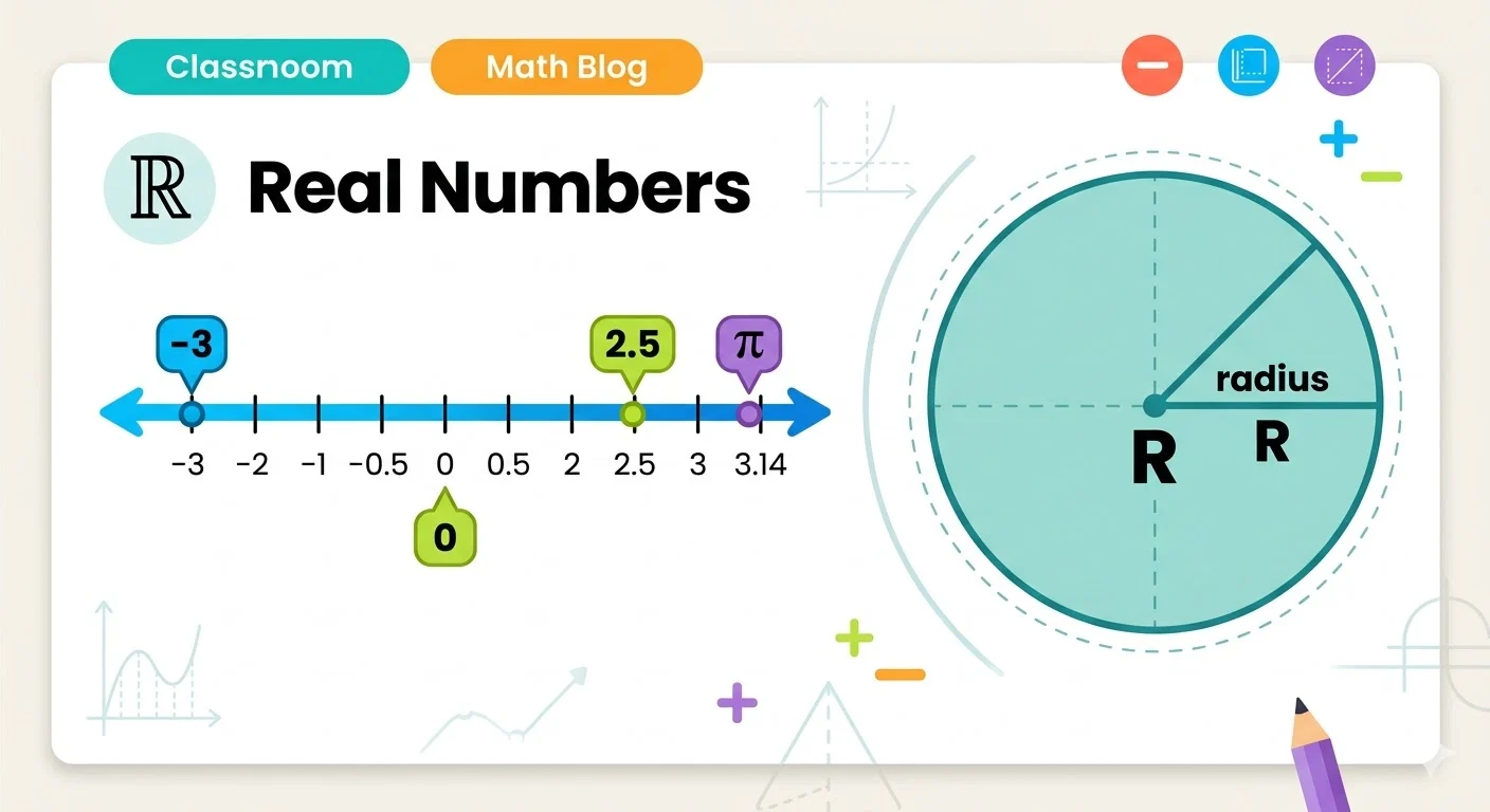 What Does R Mean in Math? Real Numbers, Radius, and Examples for 2026